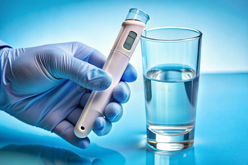 Scientist Testing Drinking Water Quality with PH Meter Stock ...
