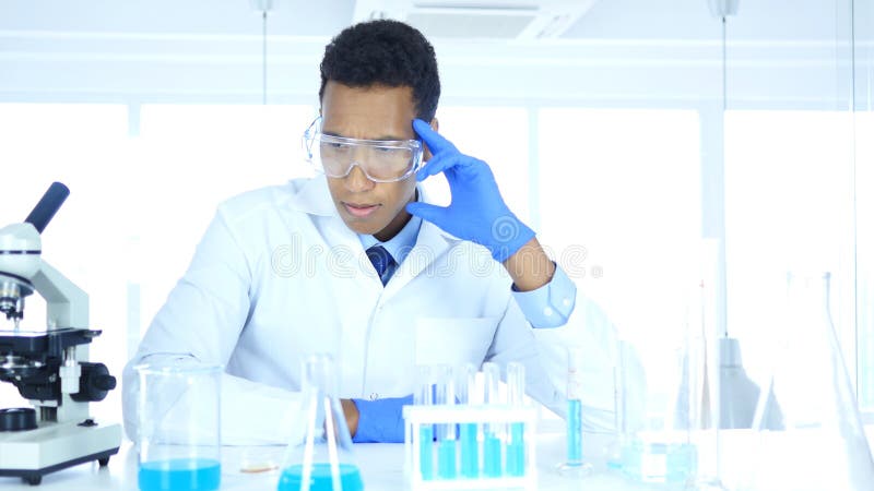Scientist Thinking about His New Idea, Creative Brainstorming Stock ...