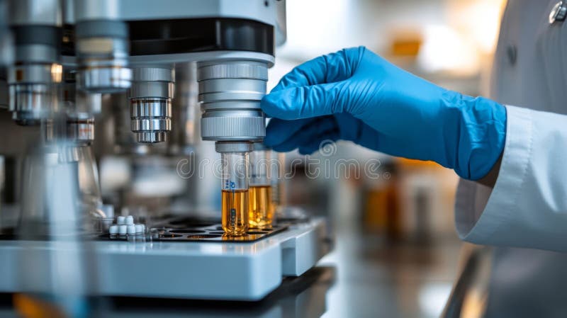 Scientist Using Advanced Laboratory Equipment for Analysis Stock ...