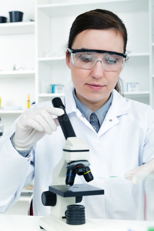 Two Scientist In Laboratory. Research Stock Image - Image of eyeglasses ...