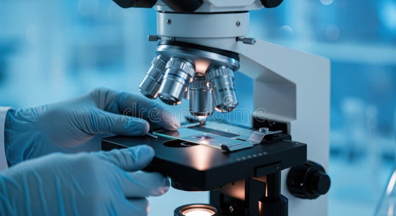 Scientist Using Microscope in Laboratory - Research and Medical ...