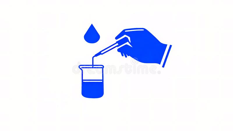 Scientist Using Pipette Adding Drop To Beaker during Experiment in ...