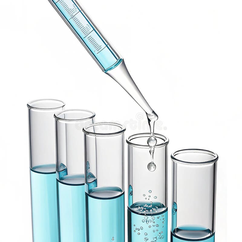 Pipette Transferring Liquid between Test Tubes Stock Illustration ...