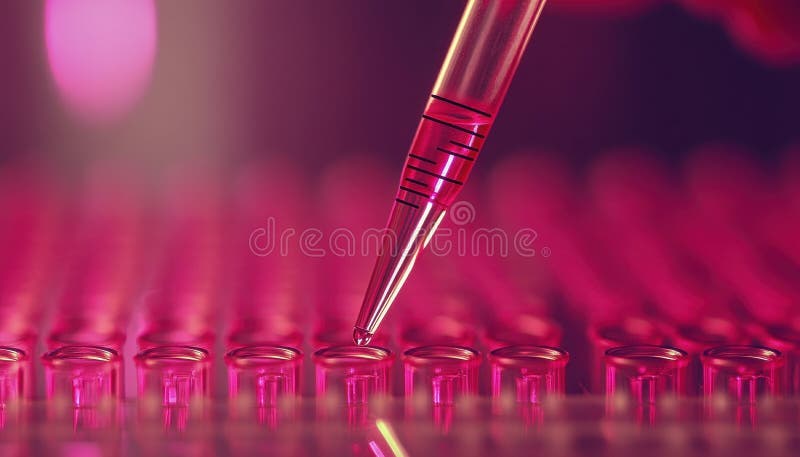 Scientist Using Pipette To Conduct Experiments in a Laboratory with ...