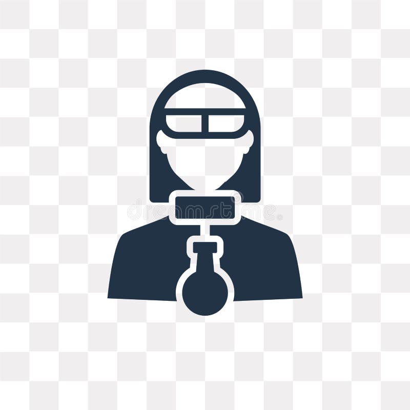 Scientist Vector Icon Isolated on Transparent Background, Scientist ...
