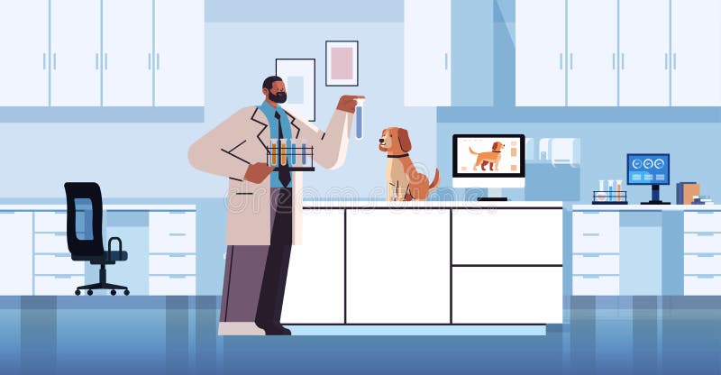 Scientist or Veterinary Worker Doing Experiments in Lab with ...