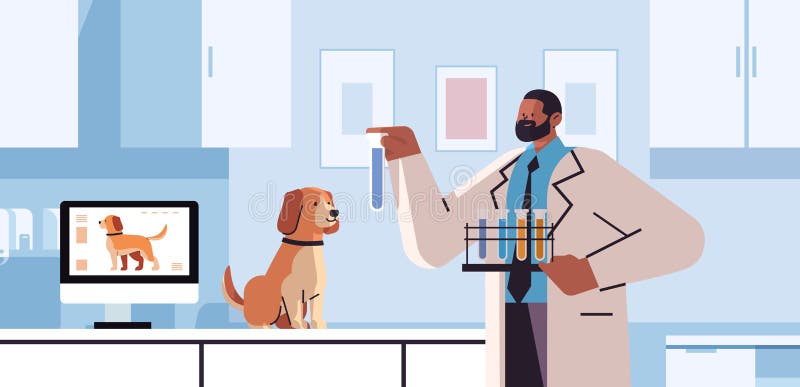 Scientist or Veterinary Worker Doing Experiments in Lab with ...