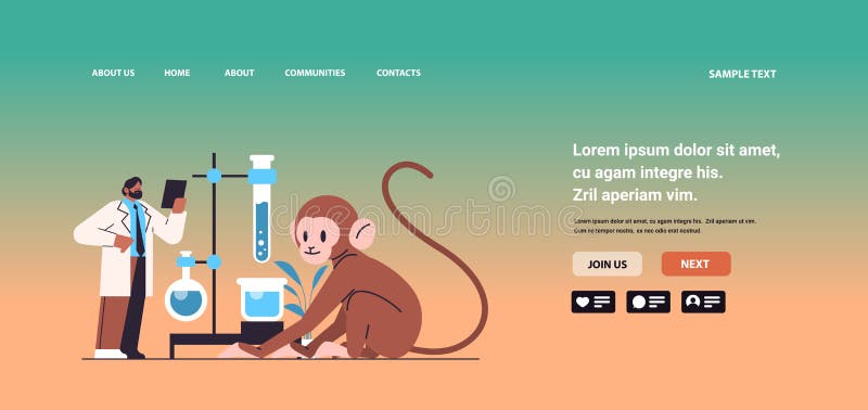 Scientist or Veterinary Worker Doing Experiments in Lab with ...