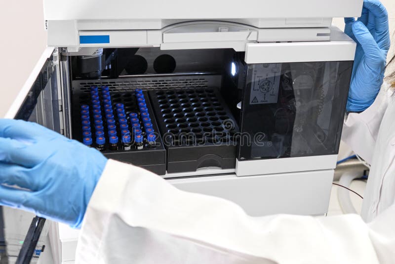 Autosampler of Gas Chromatography Stock Image - Image of pharmaceutical ...