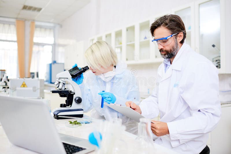Chemists at work stock image. Image of chemist, clinic - 23454351