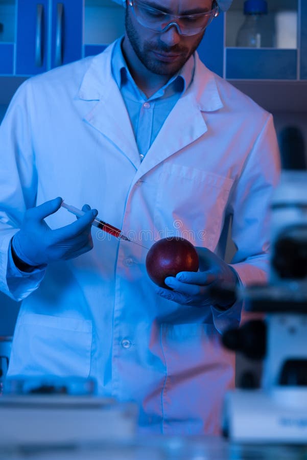 Scientist during Work at Modern Biological Laboratory Stock Image ...