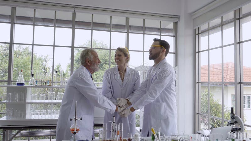 Scientist Work with Science Equipment in Laboratory. Scientific ...