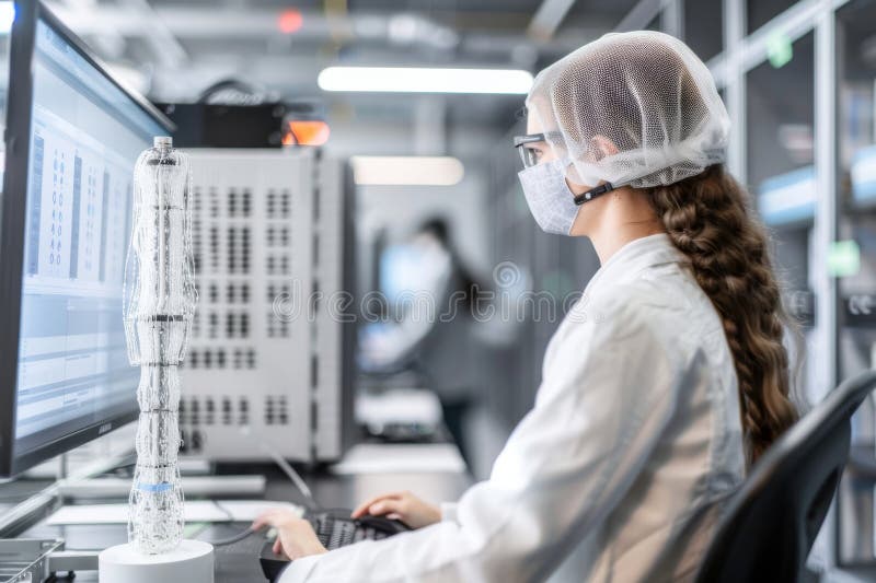 Scientist Working with AI Data, Representing the Use of Artificial ...