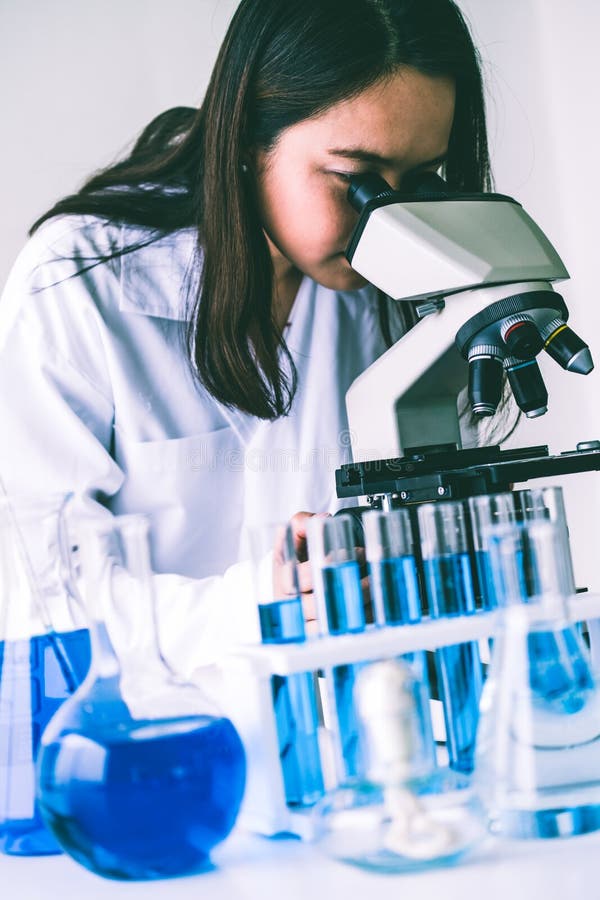Scientist Working in Biochemistry Laboratory. Stock Image - Image of ...