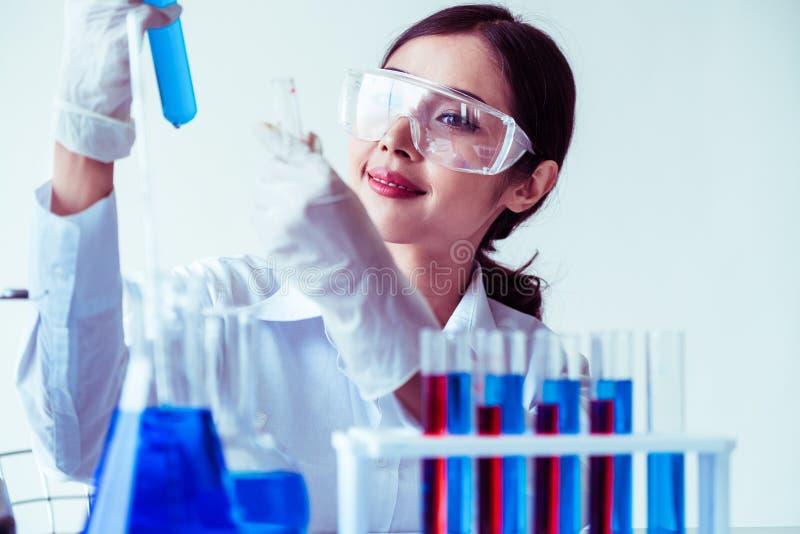 Scientist Working in Biochemistry Laboratory. Stock Photo - Image of ...