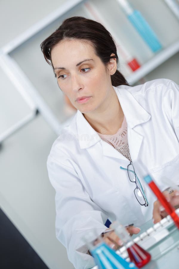 Scientist Working on Computer in Laboratory at University Stock Photo ...