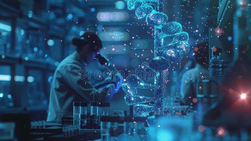 Genetic Engineering Using CRISPR Technology Stock Illustration ...