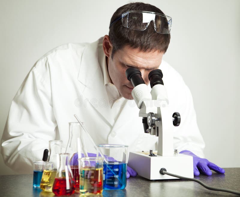 Scientist Working in Laboratory Stock Image - Image of research ...