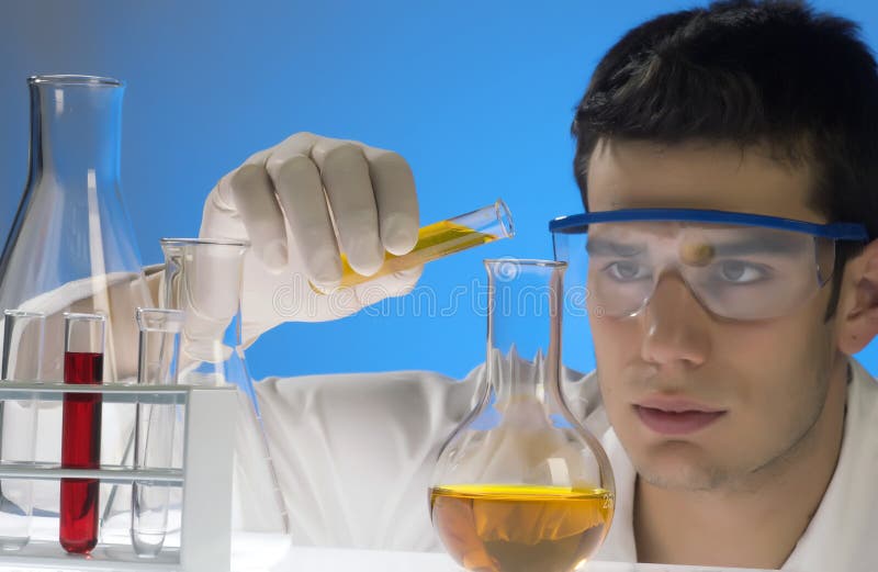 Man in the laboratory stock image. Image of male, laboratory - 4936913