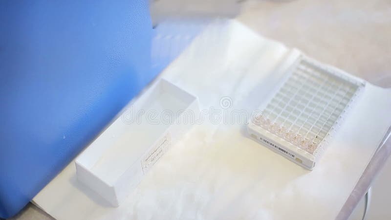 Scientist Working with Multichannel Pipette Stock Footage - Video of ...