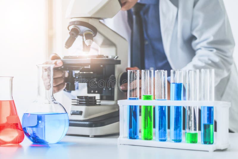 Scientist Working in Pharmaceutical Laboratory. Stock Photo - Image of ...