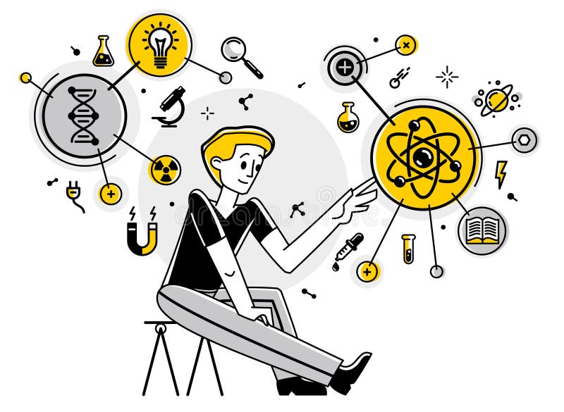 Scientist Working on Some Science Research or Invention, Discovering ...