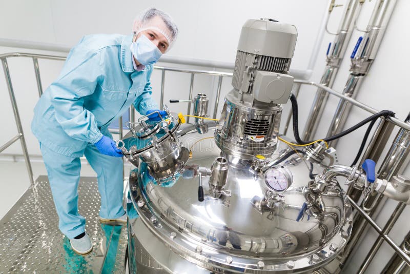 Scientist is Working with Steel Tanks Stock Image - Image of industry ...