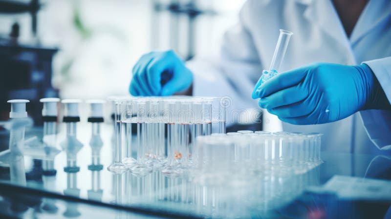 Scientist Working with Test Tube in Laboratory, Science Research and ...