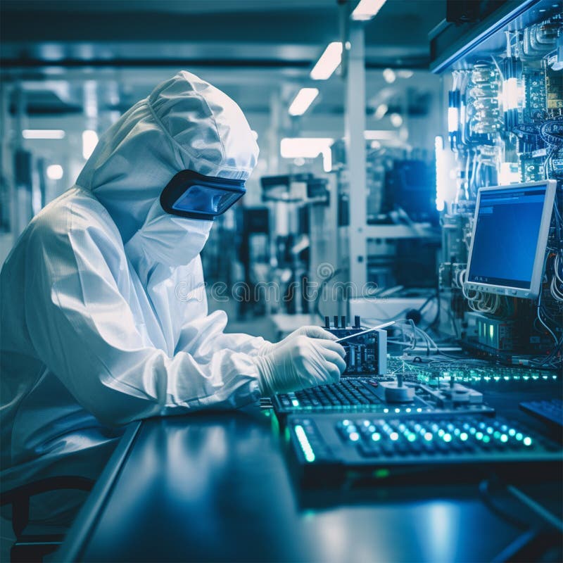 Scientist Works in a Modern Scientific Lab Using Laboratory Equipment ...