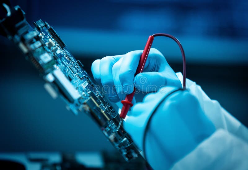 The Scientist Works in a Modern Scientific Laboratory for the Research ...