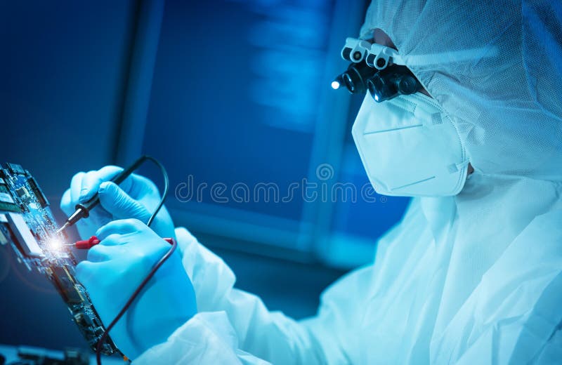 The Scientist Works in a Modern Scientific Laboratory for the Research ...