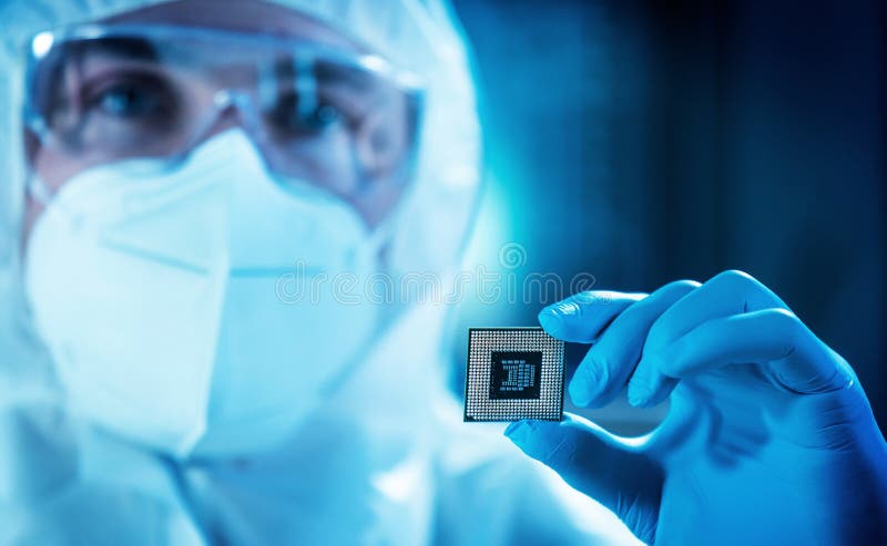 The Scientist Works in a Modern Scientific Laboratory for the Research ...