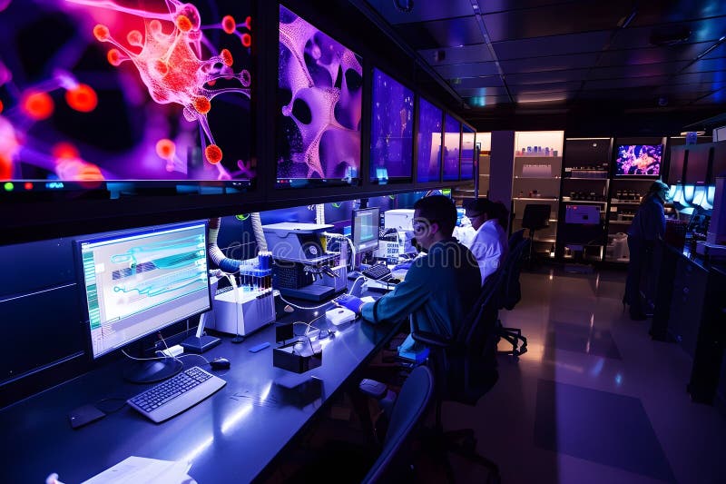 Scientists Analyze Cellular Structures Using Advanced Technology in a ...