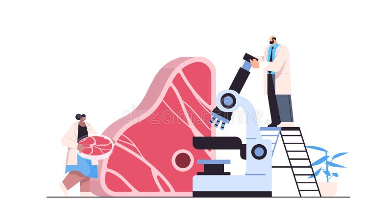 Scientists Analyzing Cultured Red Raw Meat Made from Animal Cells ...