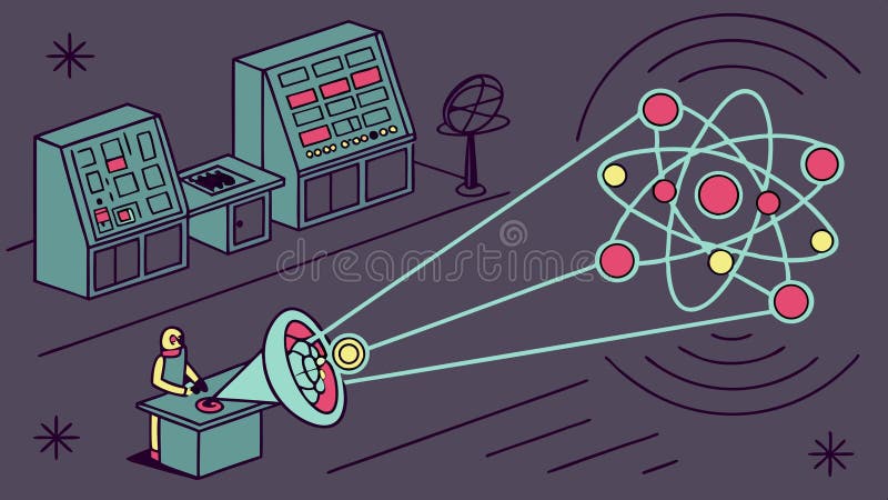 Scientists Atom Model, Science Research and Atomic Structure Study ...