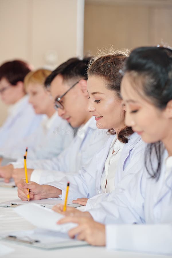 Scientists Attending Medical Conference Stock Image - Image of vaccine ...