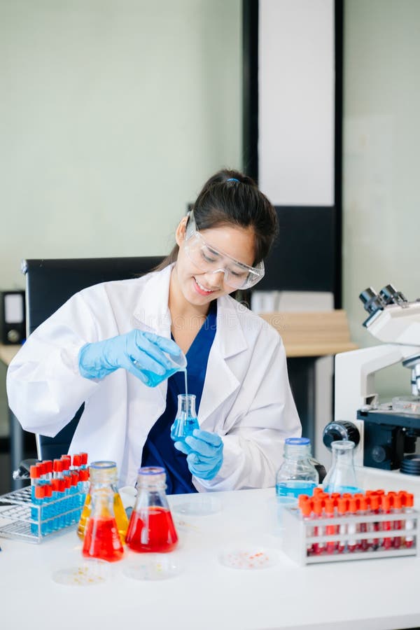 Scientists, Beakers, and Microscopes in Cutting-edge Research. Perfect ...