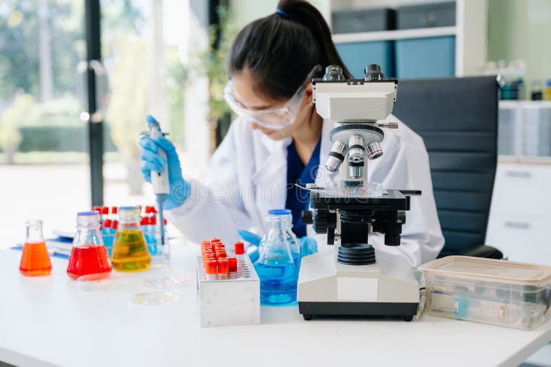 Scientists, Beakers, and Microscopes in Cutting-edge Research. Perfect for Science and ...
