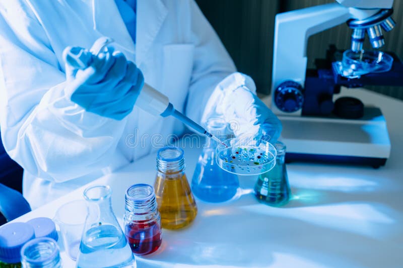 Scientists, Beakers, and Microscopes in Cutting-edge Research. Perfect for Science and ...