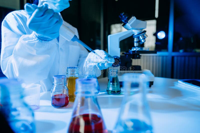 Scientists, Beakers, and Microscopes in Cutting-edge Research. Perfect for Science and ...