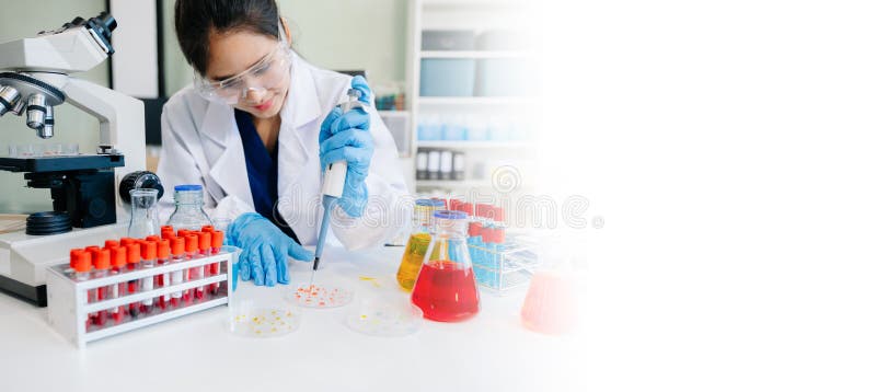 Scientists, Beakers, and Microscopes in Cutting-edge Research. Perfect ...