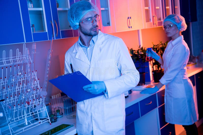 Scientists at Chemical Laboratory Stock Image - Image of chemists ...