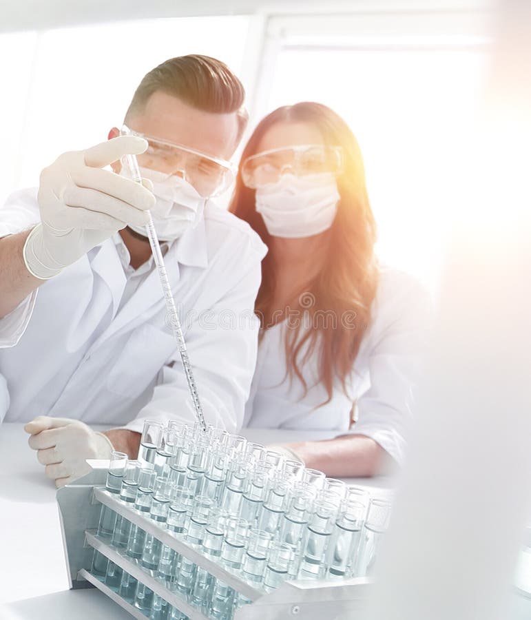 Scientists at Chemical Laboratory during Work Stock Image - Image of ...