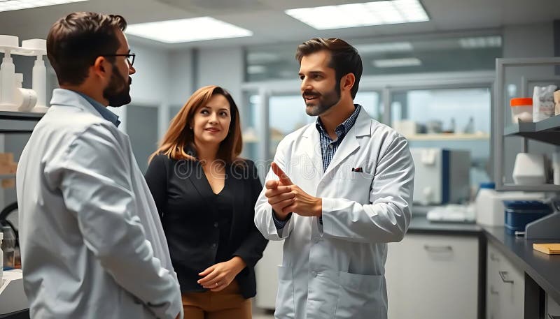 AI-Generated Science Team Meeting Stock Illustration - Illustration of ...