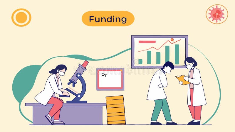 Scientists Collaborating on Funding and Project Development, Vector ...