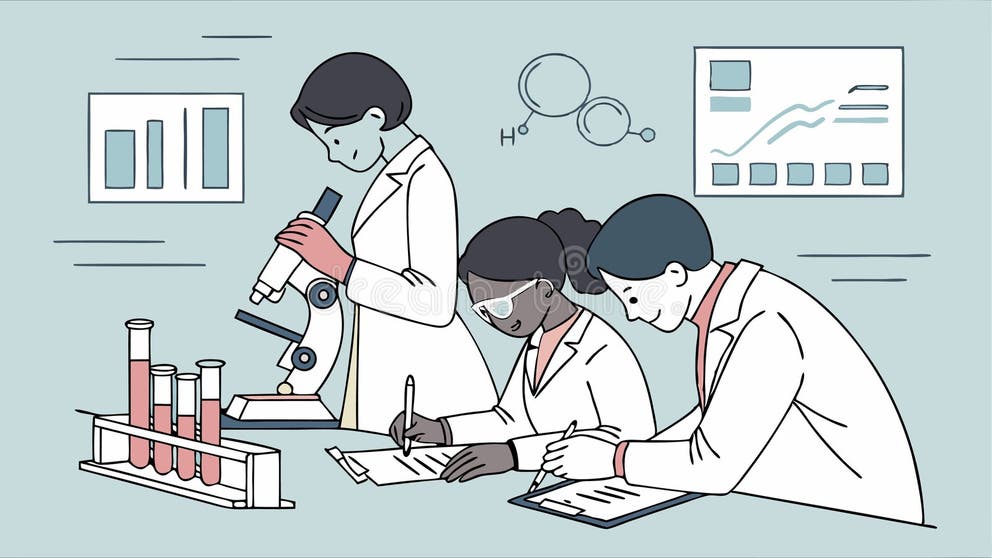 Scientists Collaborating in Lab Science Research and Teamwork ...