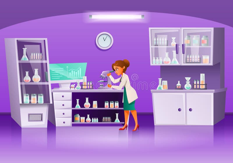 Scientists Colored and Cartoon Composition Stock Vector - Illustration ...