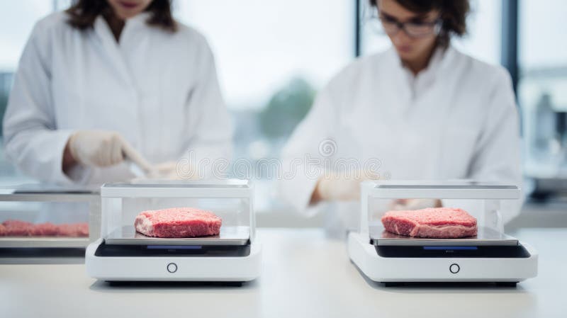 Scientists Comparing Traditional Meat and Lab-grown Samples Under ...