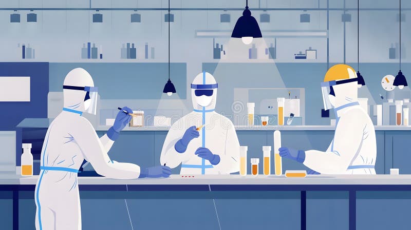 Scientists Conduct Experiments in a Modern Laboratory Setting ...