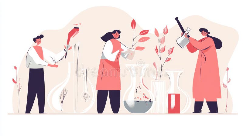 Botanical Research Lab stock illustration. Illustration of glassware ...